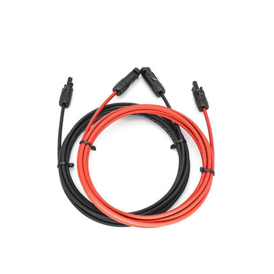 (6,25€/St.) 2x 5m Solarkabel H1Z2Z2-K 1x4mm² mit MC4 Stecker schwarz/r – elektro-theke